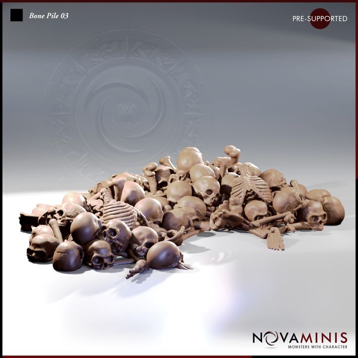 3D Printable Bone Pile 03 by NOVAMINIS